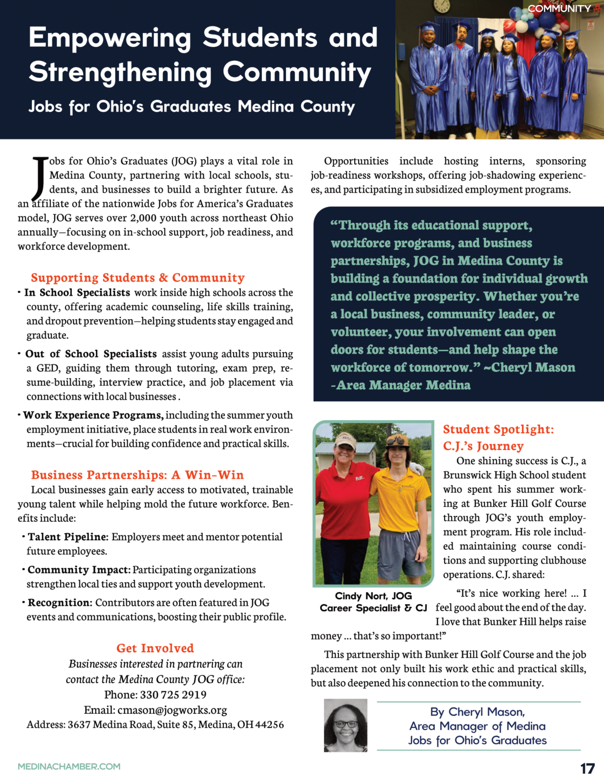 Jobs for Ohio’s Graduates Featured in Medina Means Business Magazine ...